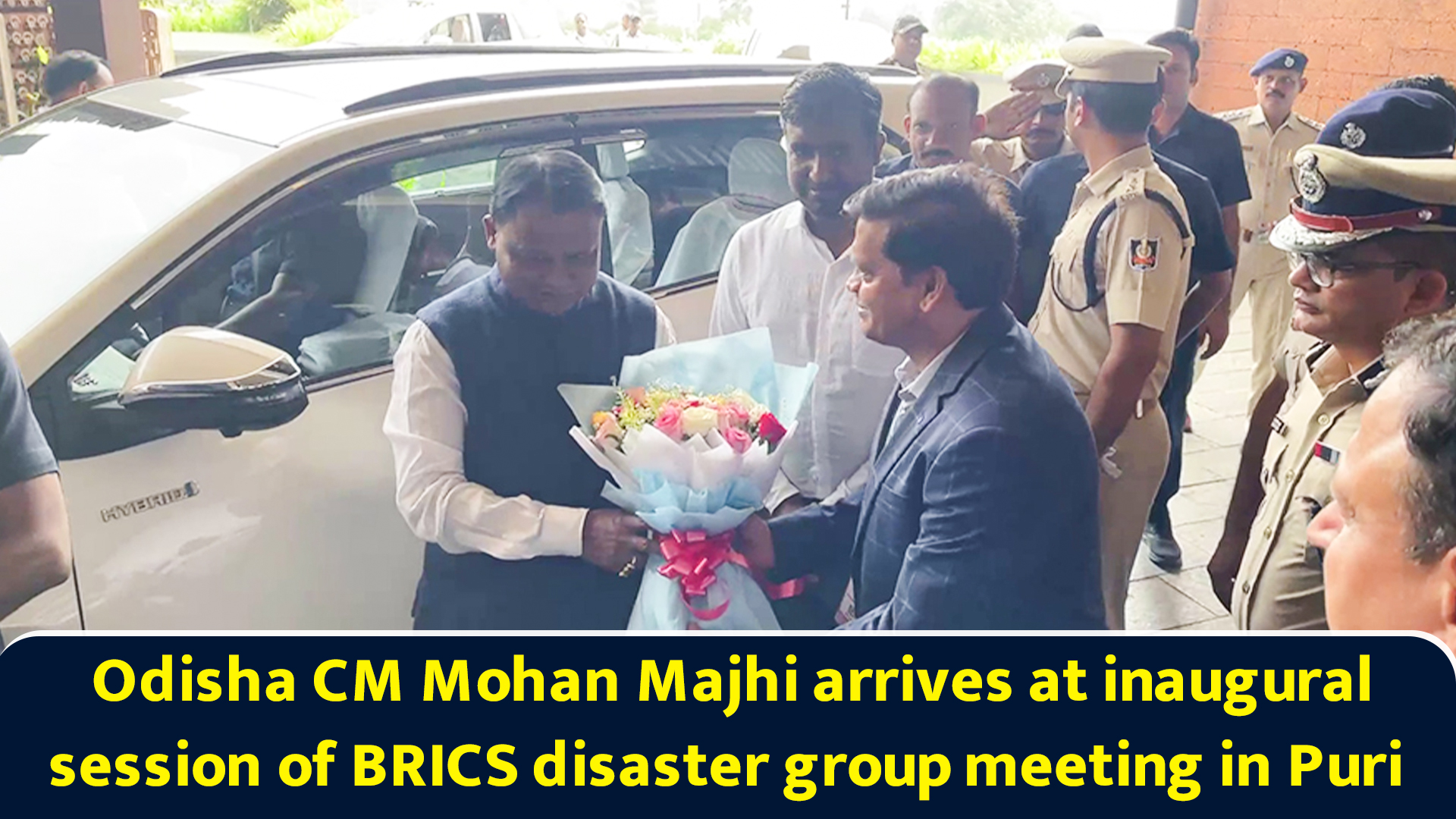 Odisha CM Mohan Majhi arrives at inaugural session of BRICS disaster ...