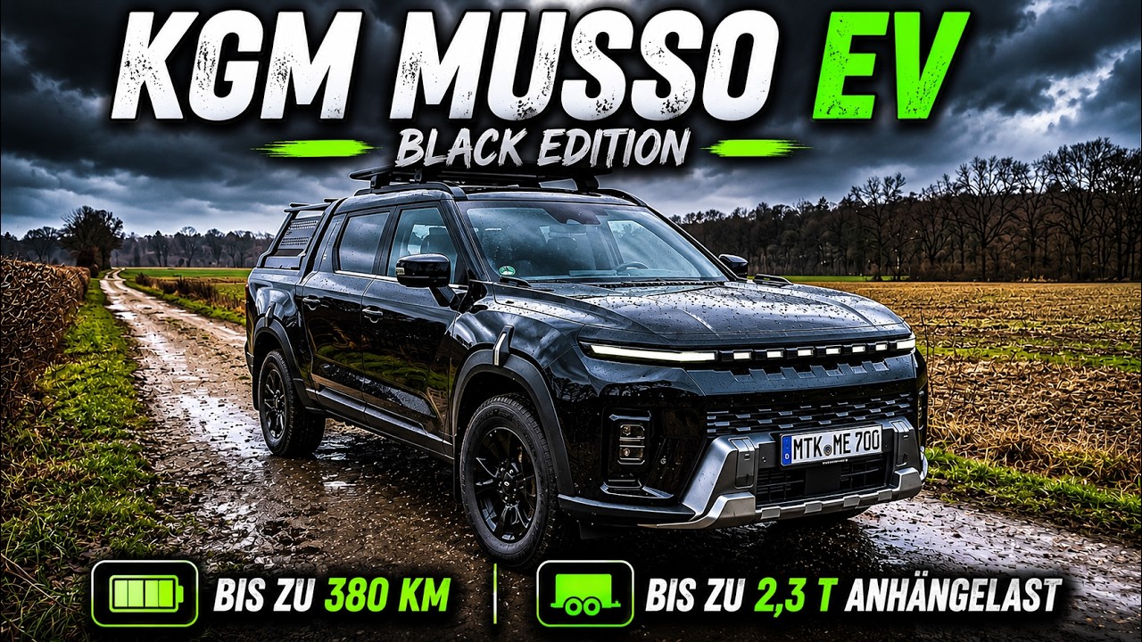 2027 KGM Musso EV Black Edition: Neues Topmodell mit Allrad