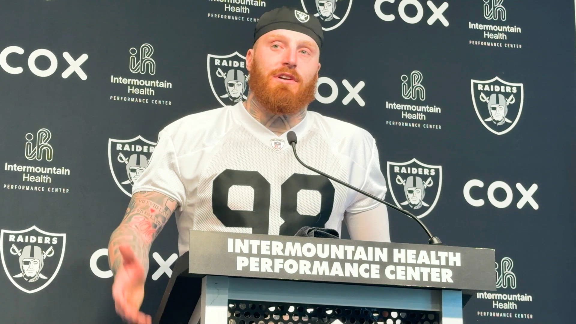 Las Vegas Raiders DE Maxx Crosby Presser Veteran Mentorship