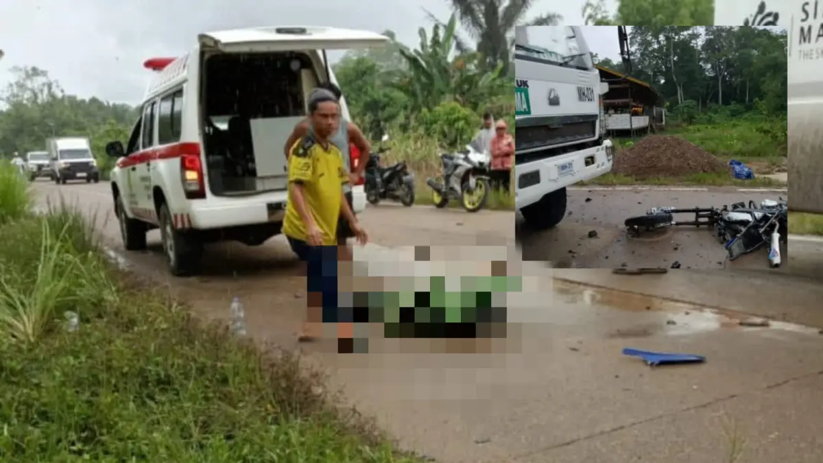 Lakalantas di Tabang, pengendara motor MD adu banteng dengan bus ...