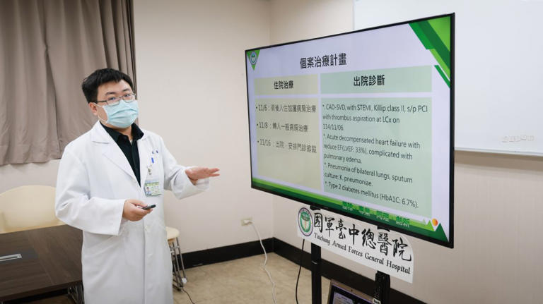 國軍臺中總醫院醫療團隊緊急處置 成功搶救心梗患者