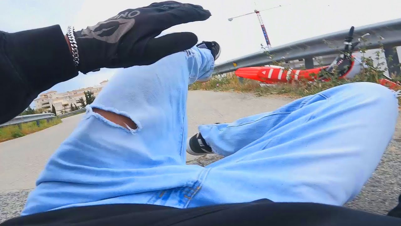 Accidente probando una moto de cross reensamblada