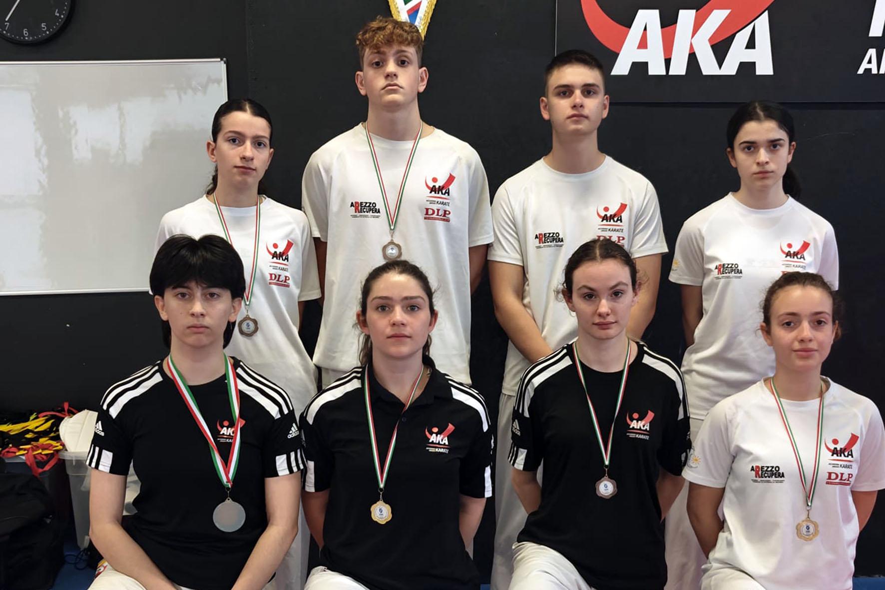 Un doppio titolo toscano per l’AKA Team Karate di Arezzo