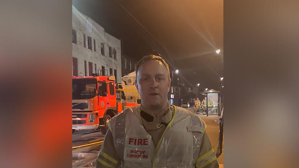 Firefighters tackle blaze at former M&S store