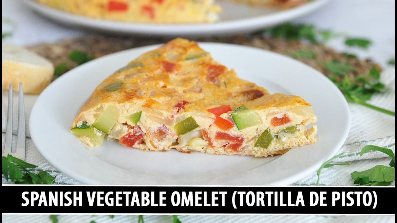 Tortilla de pisto: A traditional Spanish omelet with garden vegetables