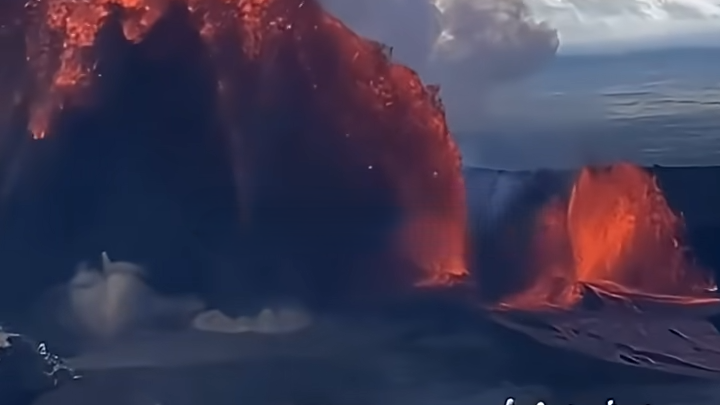 Watch a volcano shoot out 2.8 million cubic meters of lava