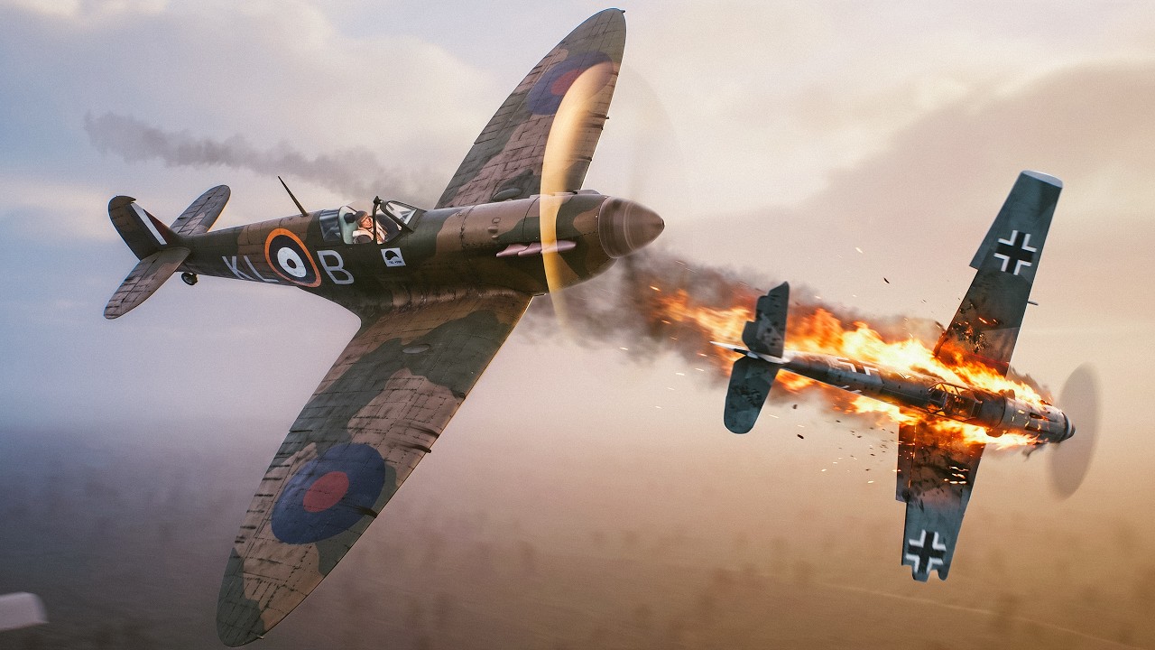 Schau, wie eine Spitfire die erste Bf 109 abschoss