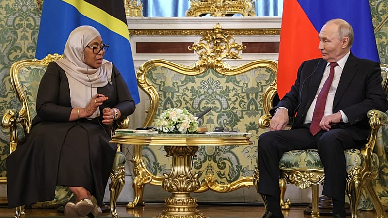 Tanzania's president visits Russia amid frayed ties with the West