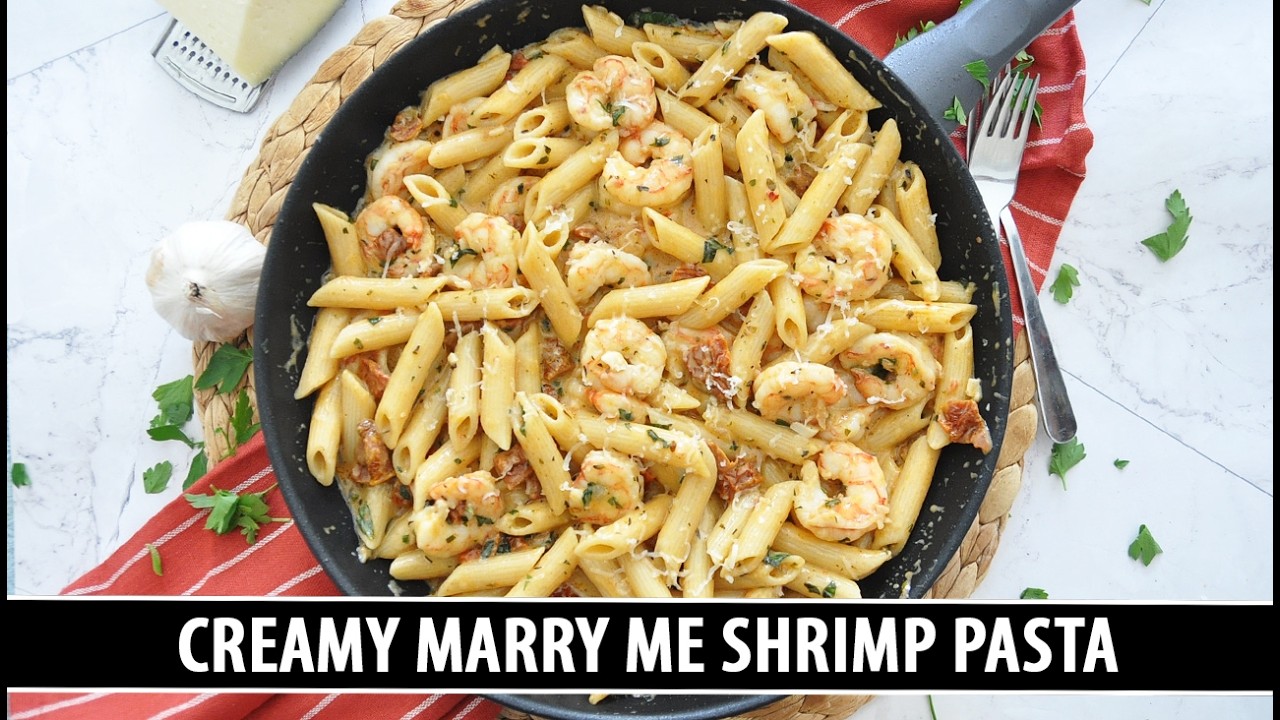 Creamy marry me shrimp pasta for an easy 20-minute dinner