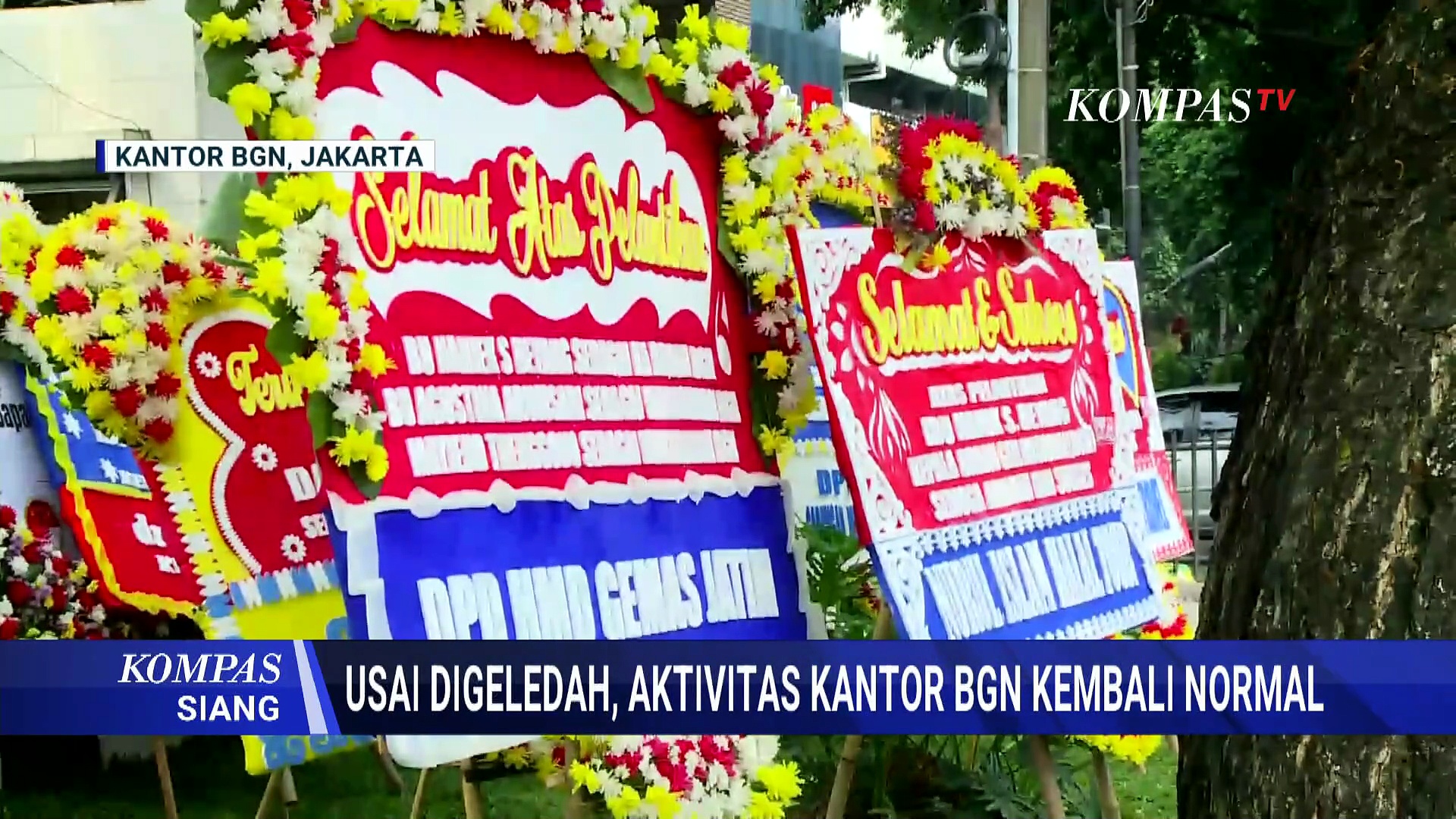 Aktivitas di kantor BGN terlihat kembali normal pasca penggeledahan ...