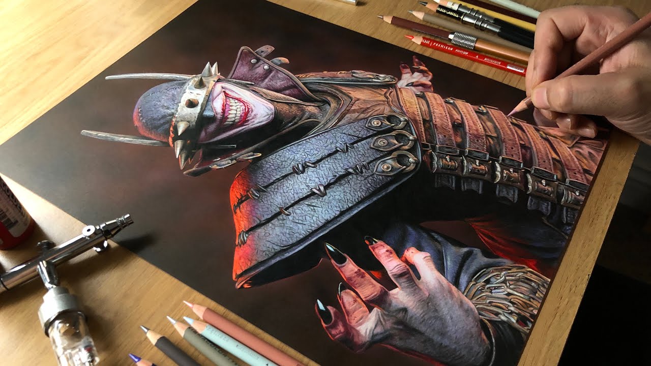 How to draw the Batman Who Laughs step by step
