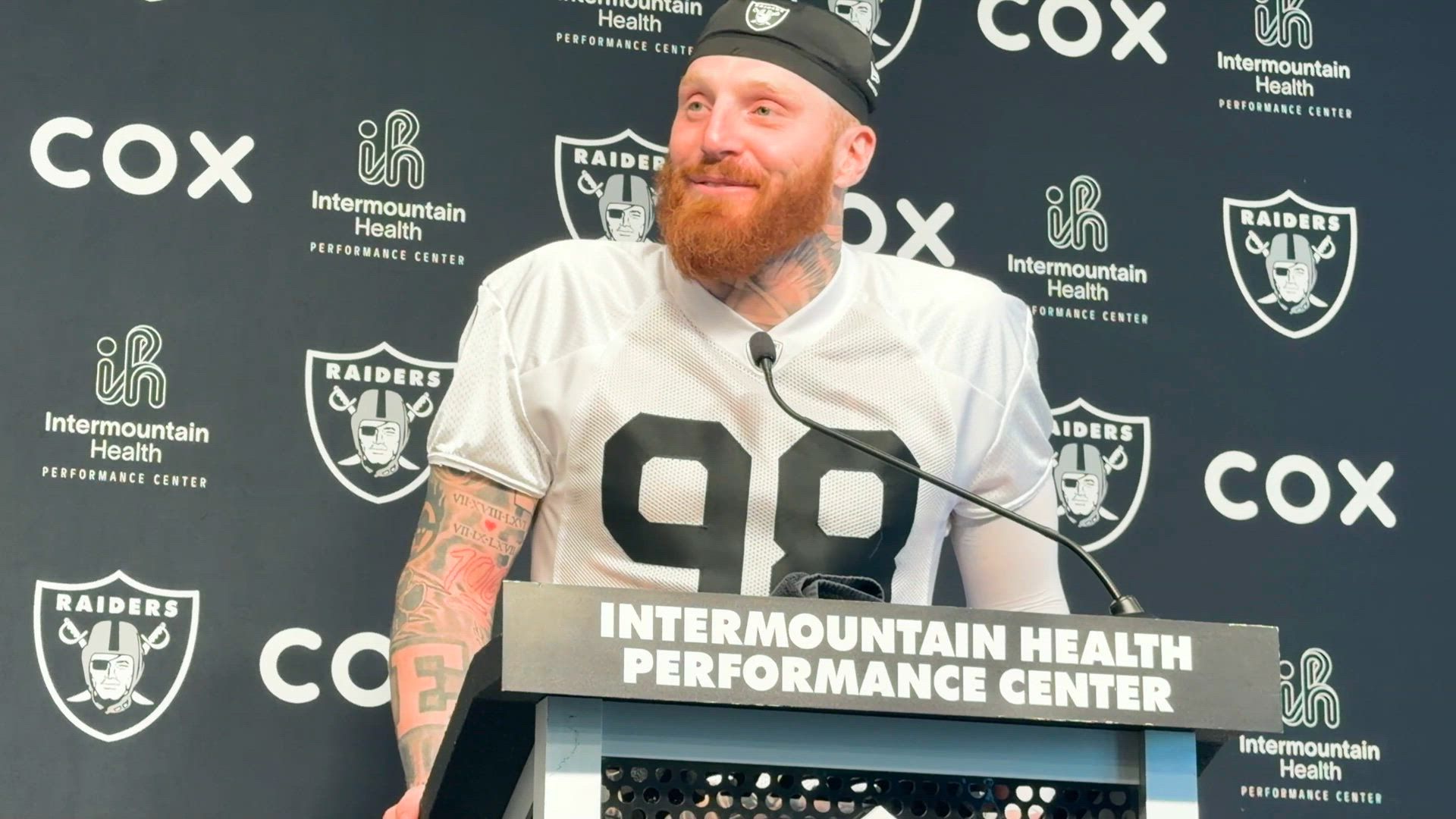 Las Vegas Raiders DE Maxx Crosby Presser Creative Outlet
