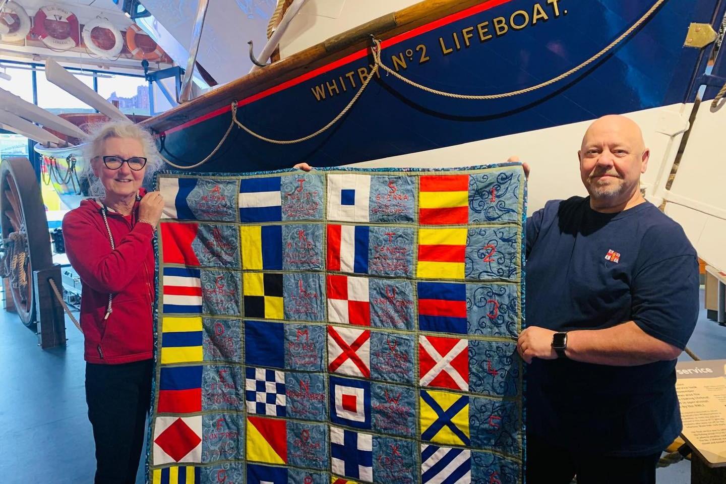 Hand-made maritime quilt inspired by Whitby's Rohilla heritage donated ...
