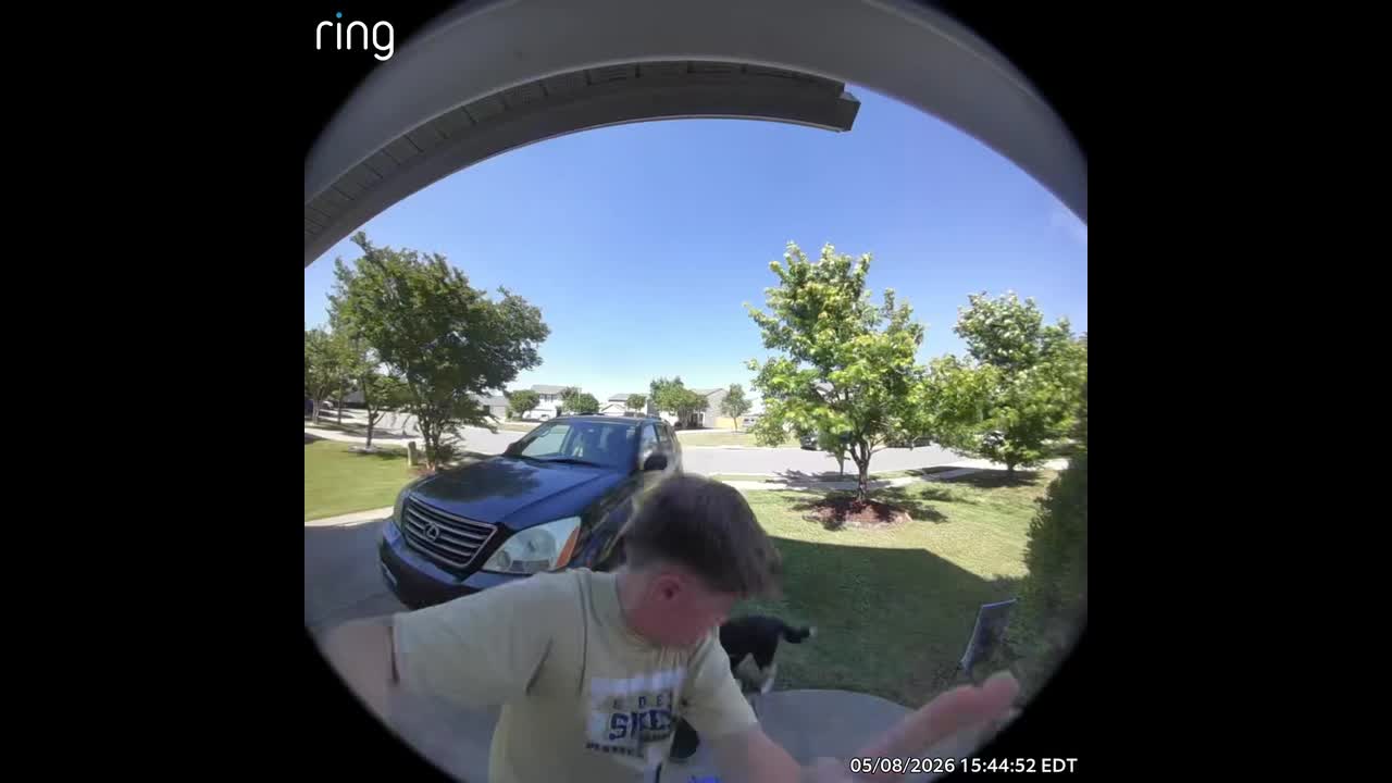Doorbell camera captures boy’s sheer joy as he is reunited with his ...