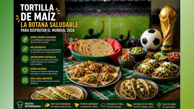 Tortilla de maíz, la botana saludable para disfrutar el Mundial 2026