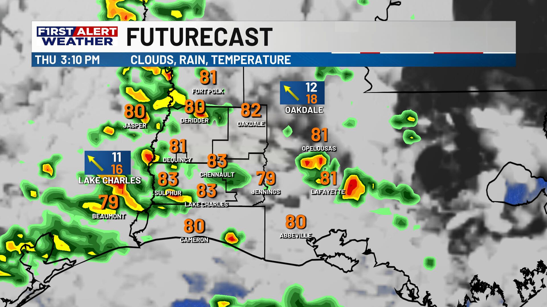 First Alert Forecast: Off and on downpours continue for our Thursday ...