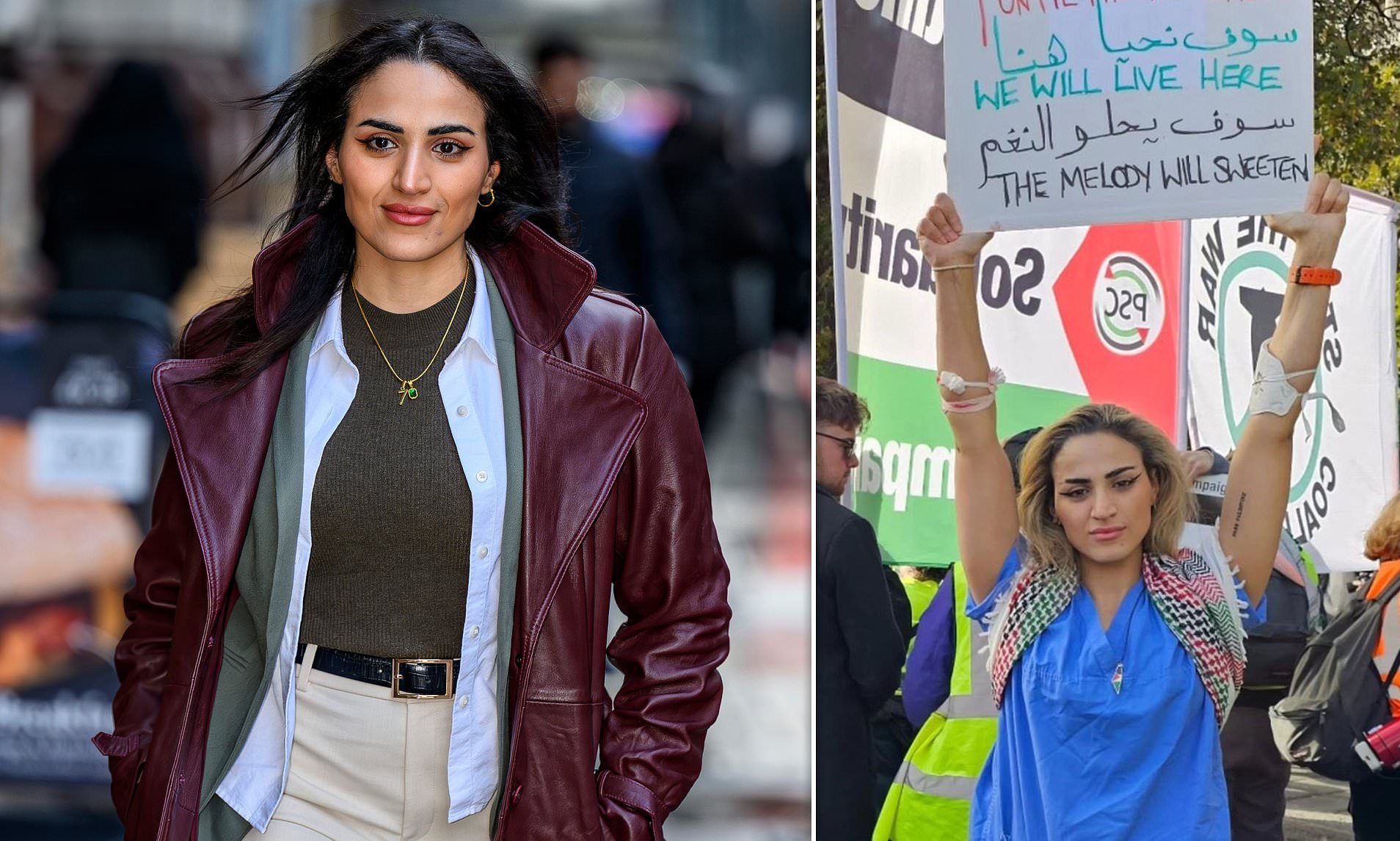 NHS workers should be banned from wearing pro-Palestinian badges ...