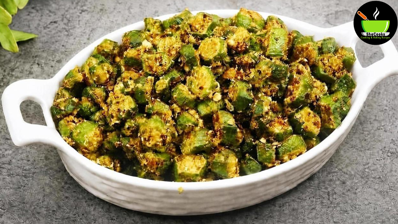 Easy okra stir fry recipe - crispy bhindi fry Indian style