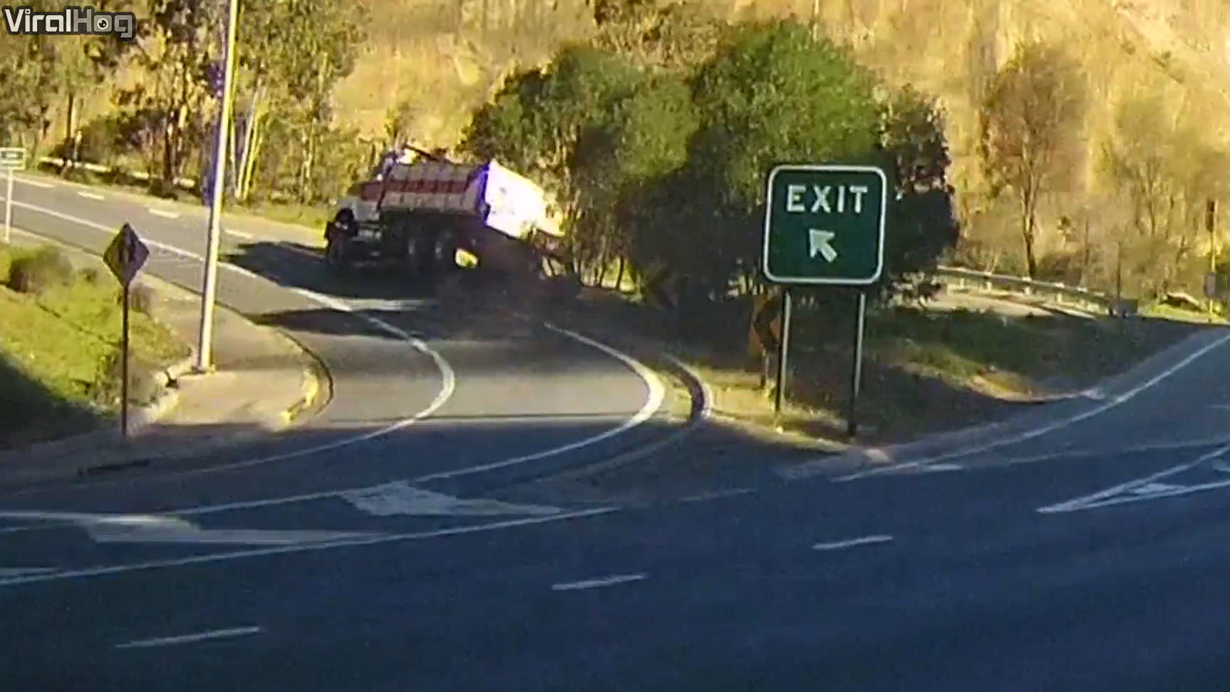 Truck exit ramp fail