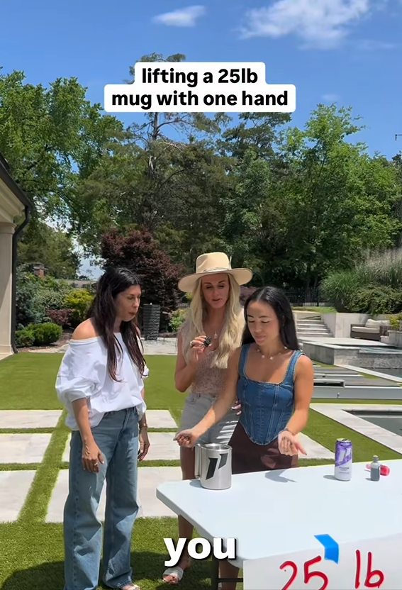 Lifting a 25lb mug with one hand