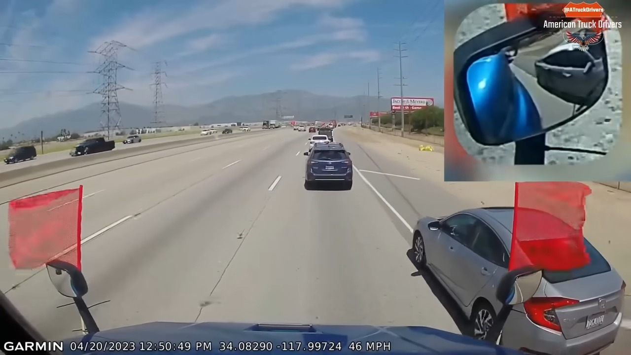 A car driver caused the crash - "You hit me" - then lost it on the big ...