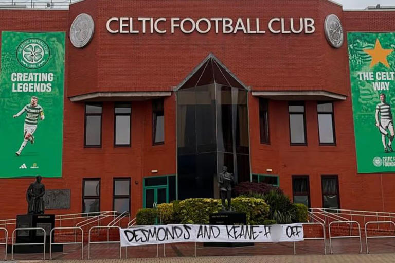 Fan's X-rated Celtic Park banner takes swipe at Robbie Keane and Dermot ...
