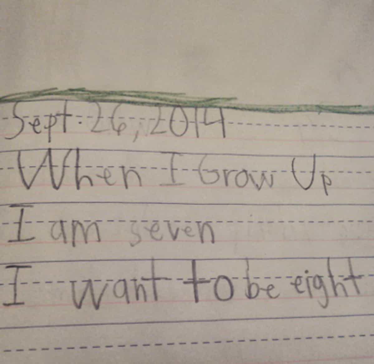 Kids who answered the "When I grow up" prompt perfectly