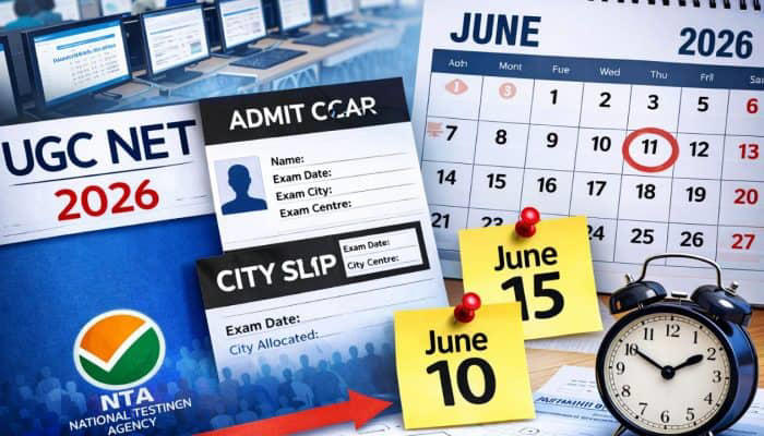 UGC NET June 2026 exam from June 22; city slip, admit card dates announced