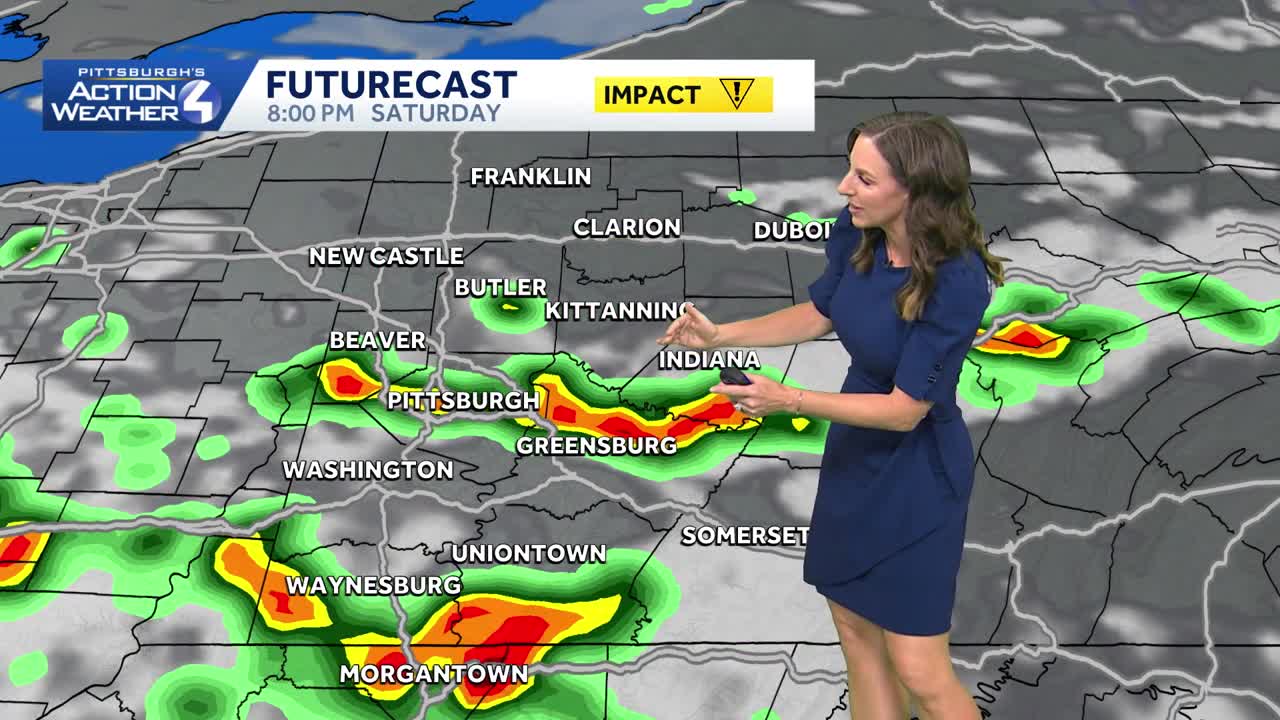 Impact day Saturday with rain and storms