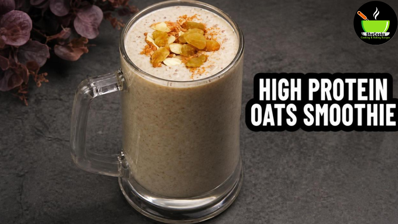 High protein oats breakfast smoothie - Easy healthy smoothie recipe