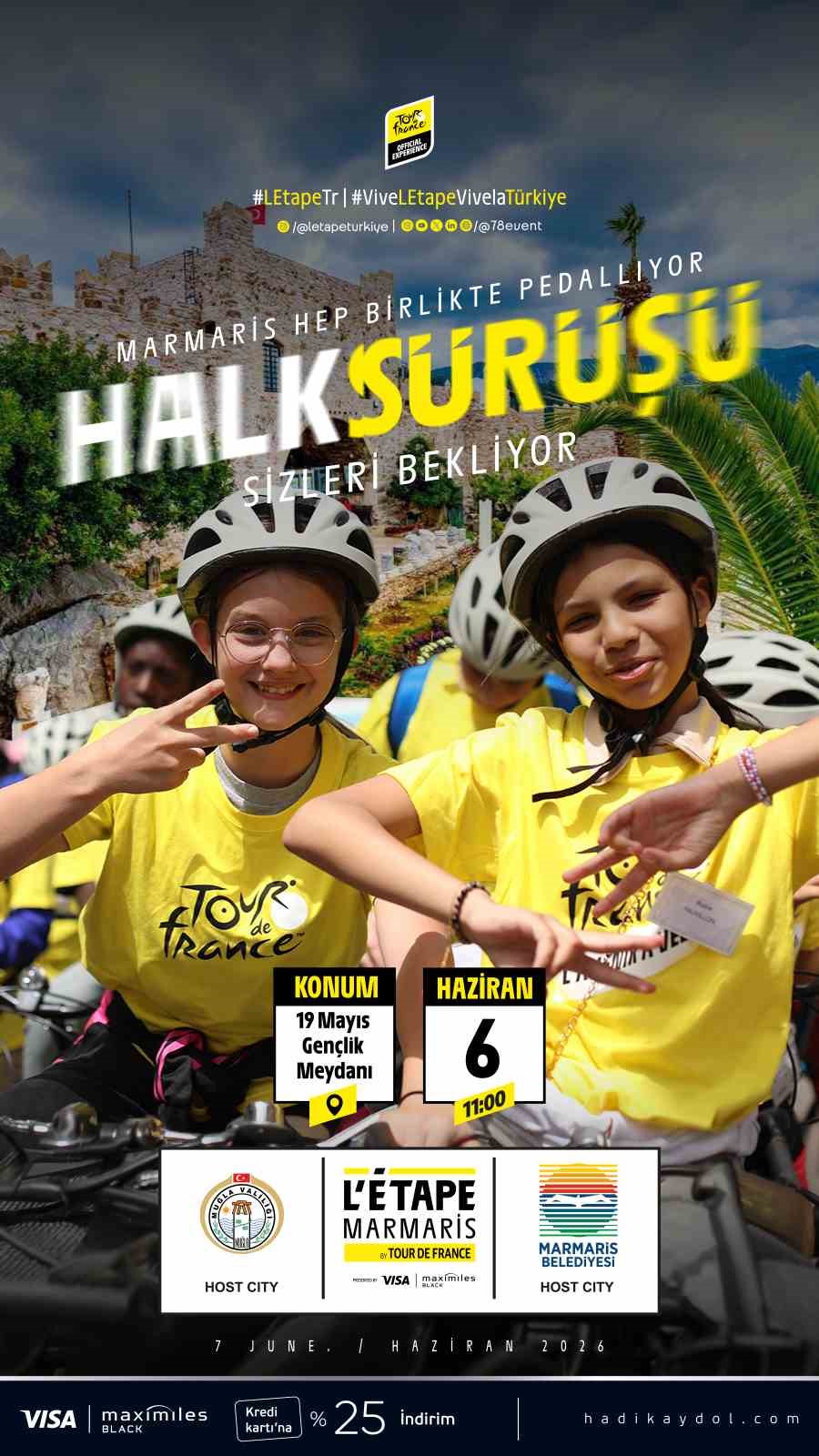 Halk sürüşüyle Marmaris’te bisiklet yarışı heyecanı yaşanacak