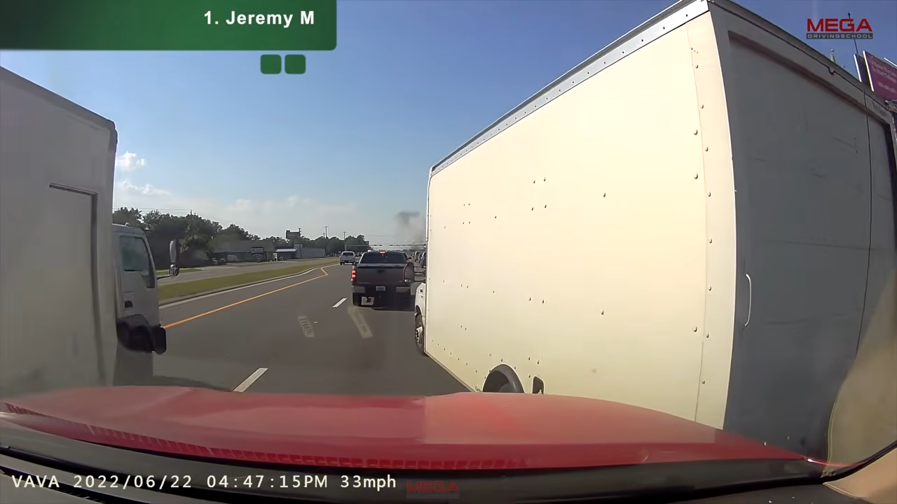 Box truck hit-and-run - the footage told the real story