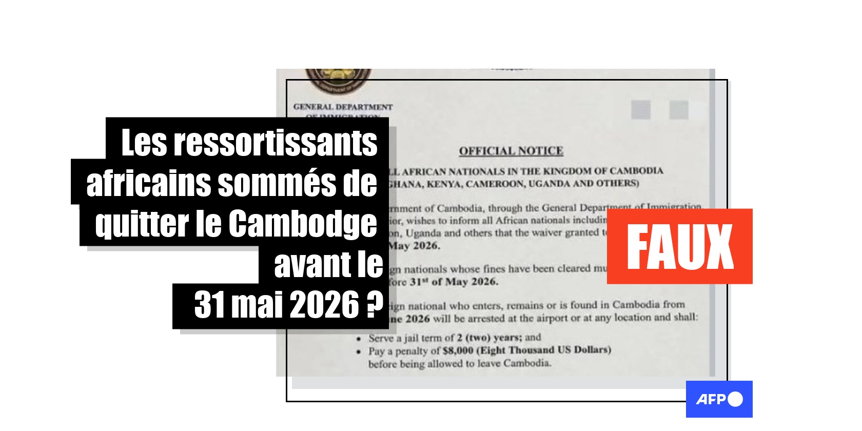 Le prétendu communiqué ordonnant aux ressortissants africains de ...