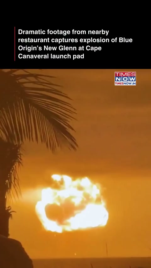 Dramatic visuals captured from a nearby restaurant showed Blue Origins