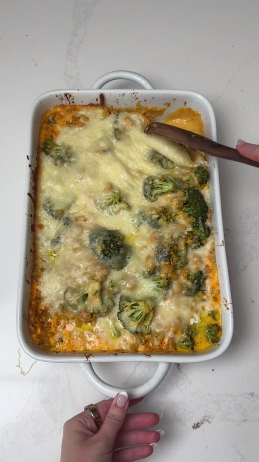 Creamy broccoli mac & cheese comfort food made better