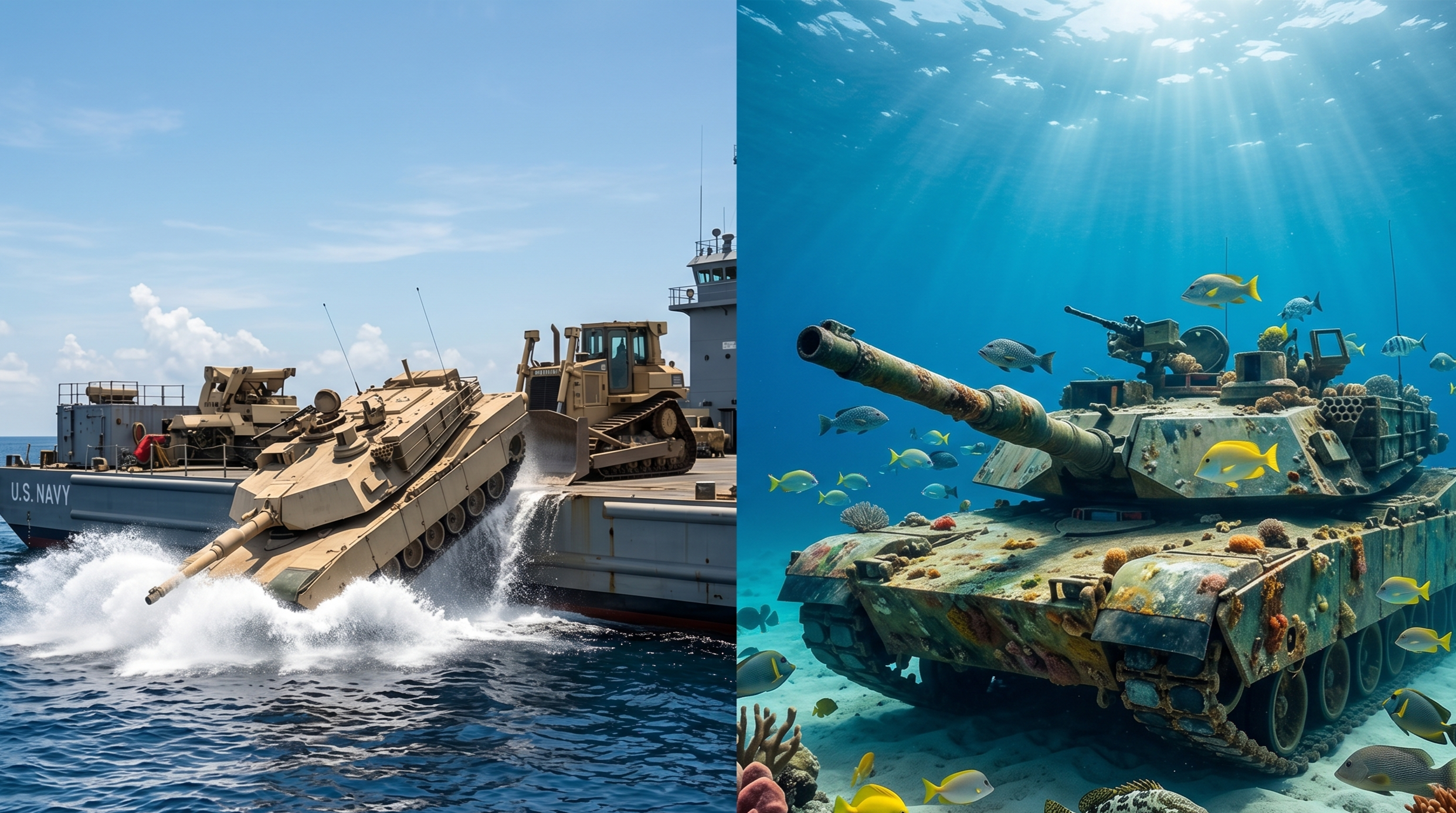 Por que os EUA jogam tanques no mar