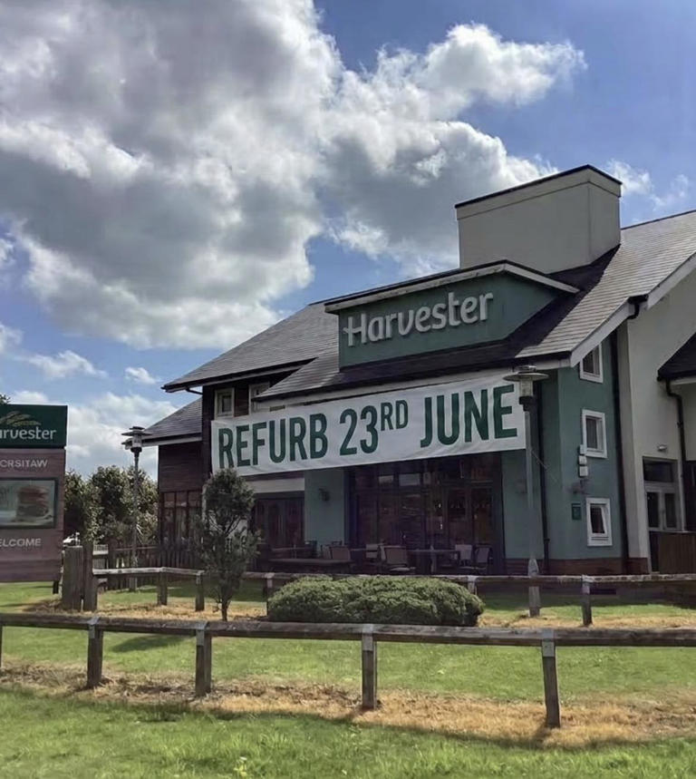 Harvester pub restaurant in Buckshaw Village to close for refurbishment