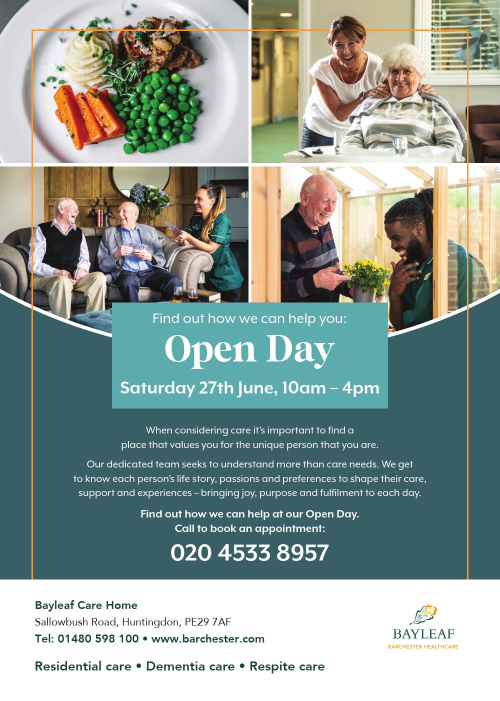 Huntingdon care home invites community to June open day