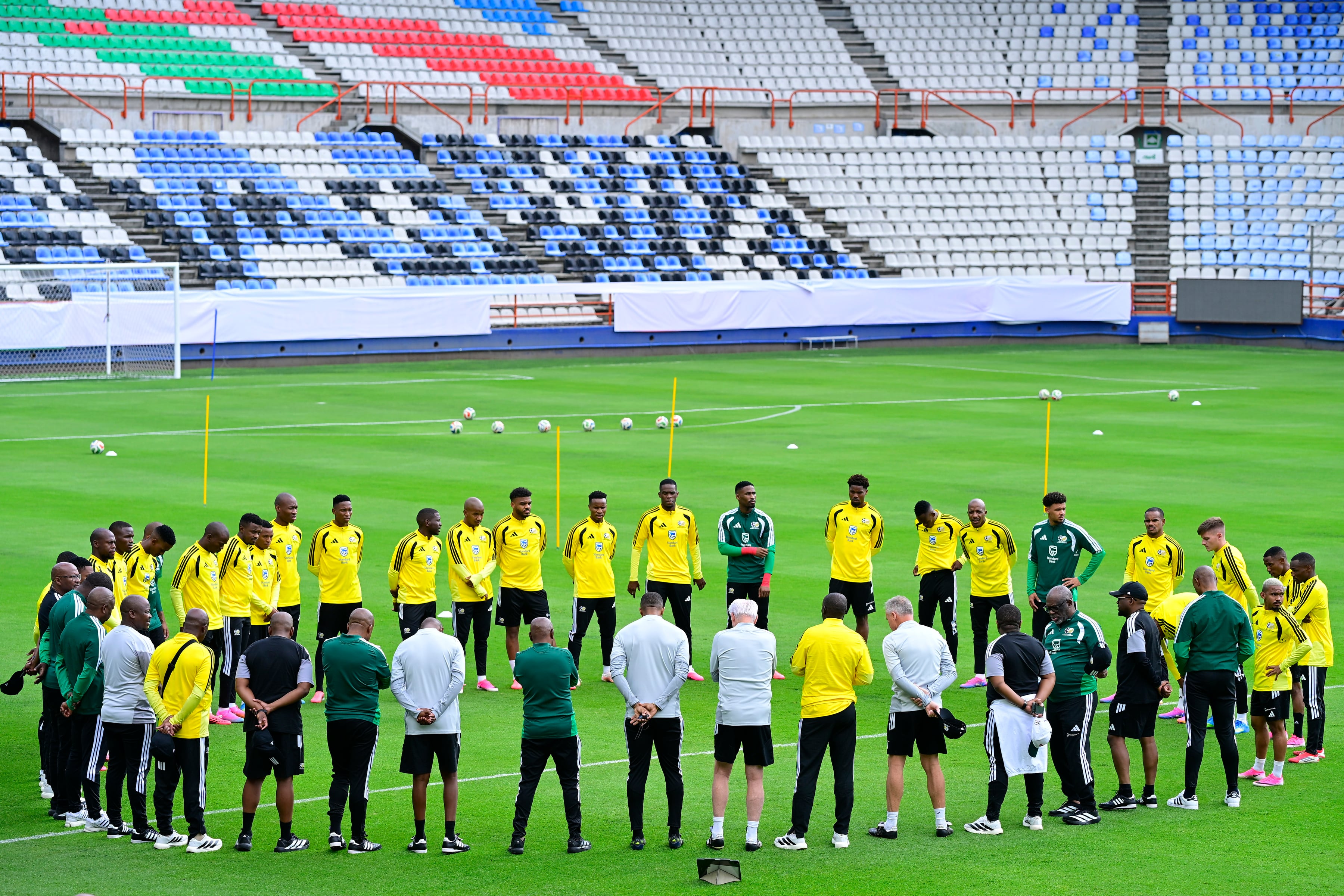Bafana Bafana train amid heavy security in Mexico