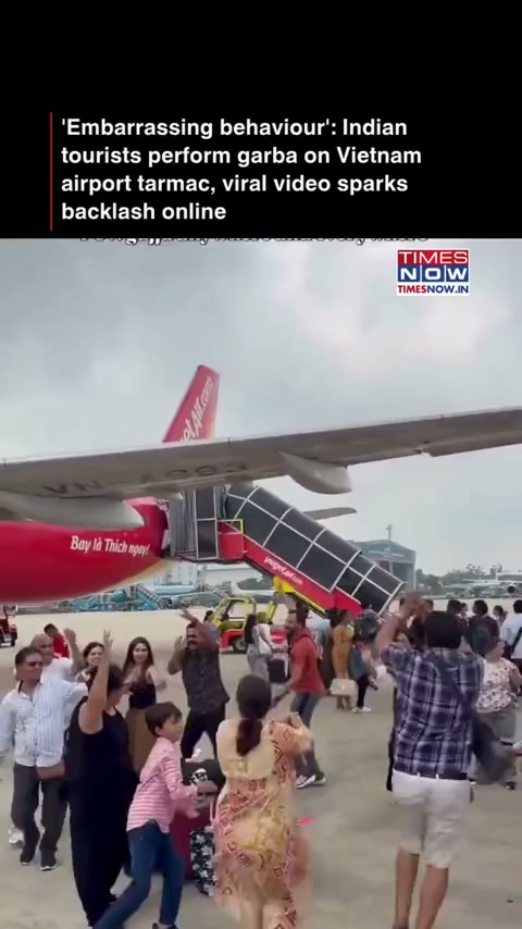 A viral video showing a group of Indian tourists performing