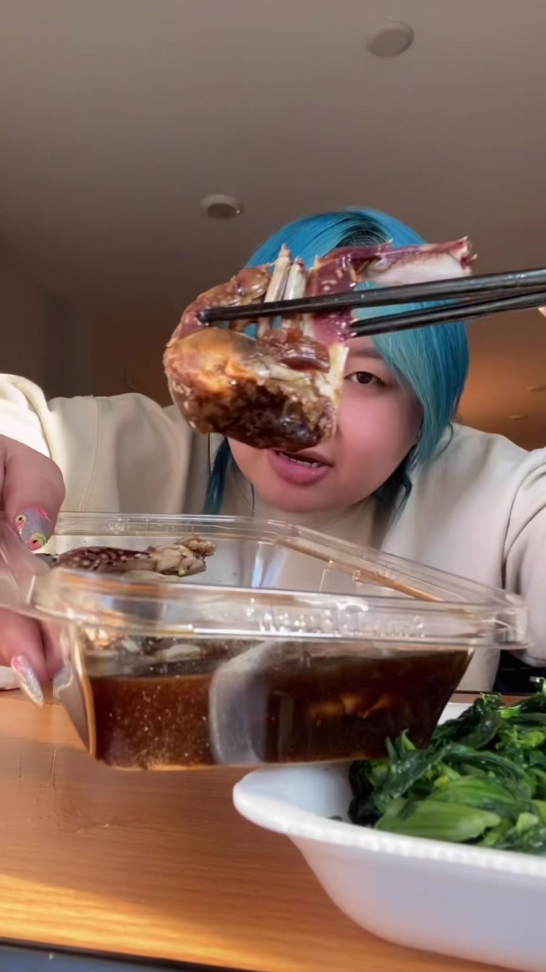 Soy sauce marinated crab mukbang