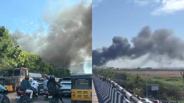 Chennai dumpyard fire: Massive blaze near Pallikaranai marshland ...