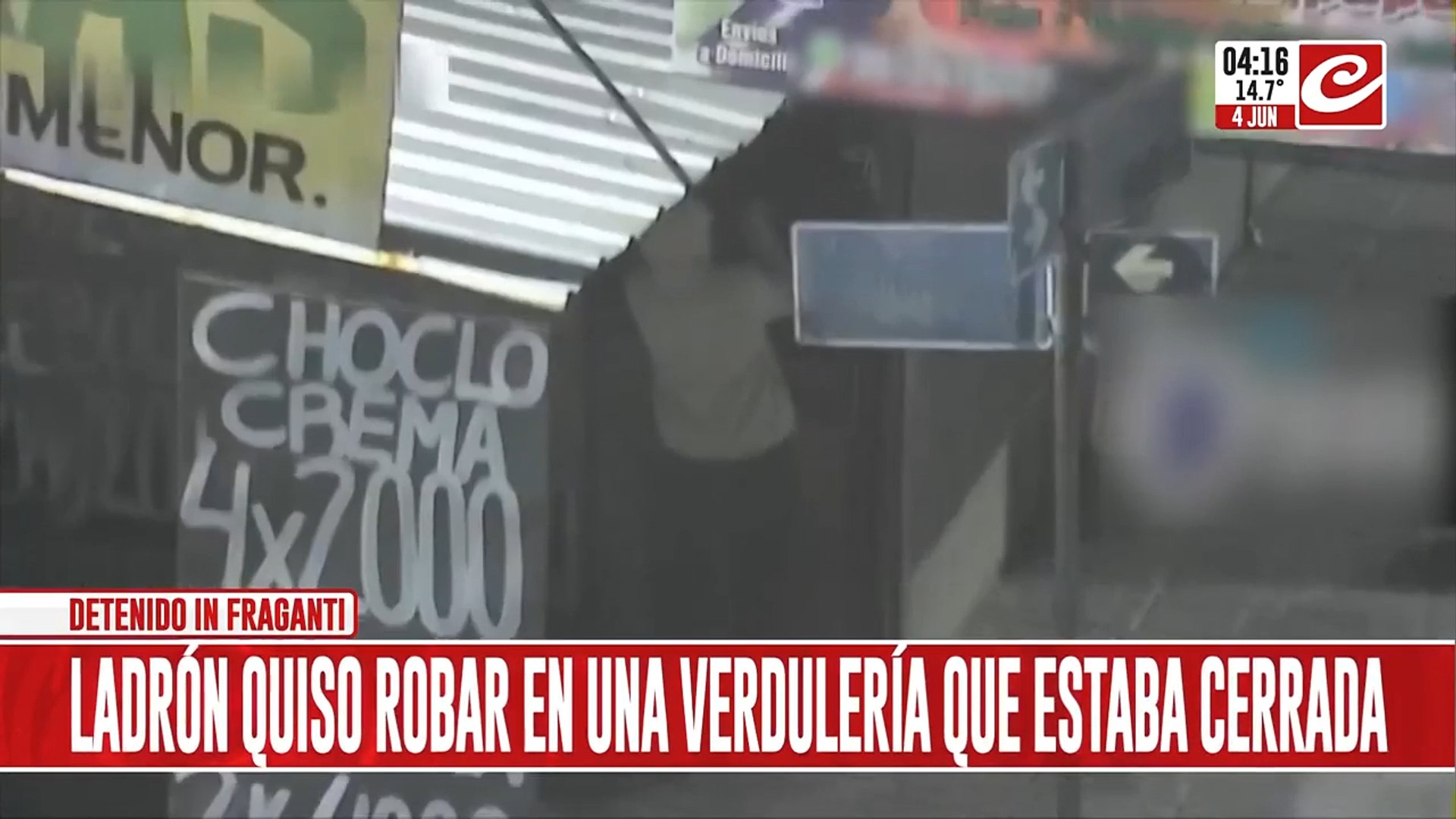 Quiso robar una verdulería y terminó rodeado de varios patrulleros