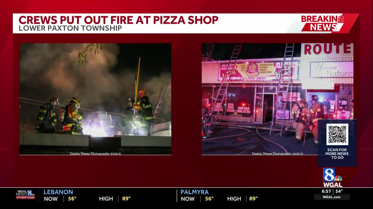 Kitchen fire breaks out at Dauphin County pizza shop