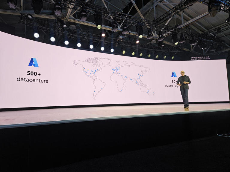 As Microsoft Takes the Stage, Protesters Take to the Street