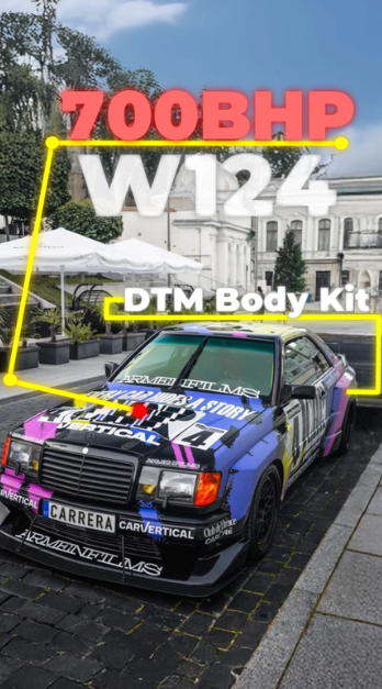 2JZ Mercedes-Benz W124 with DTM style wide body kit