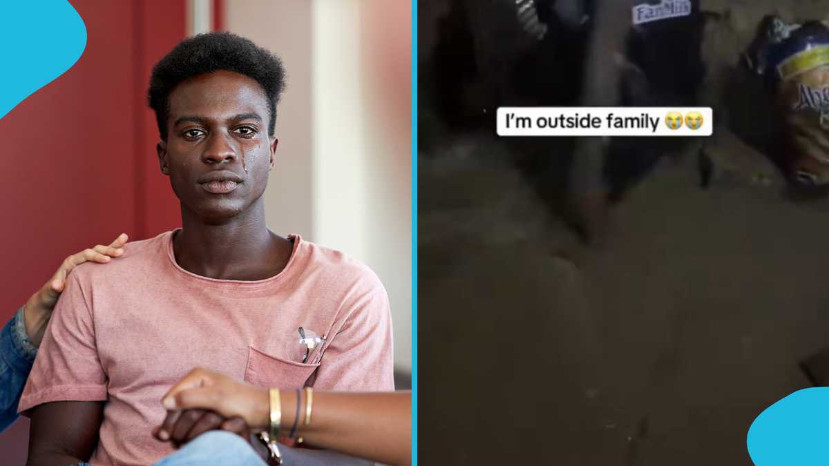Ghanaian man in tears as his room floods during a heavy downpour