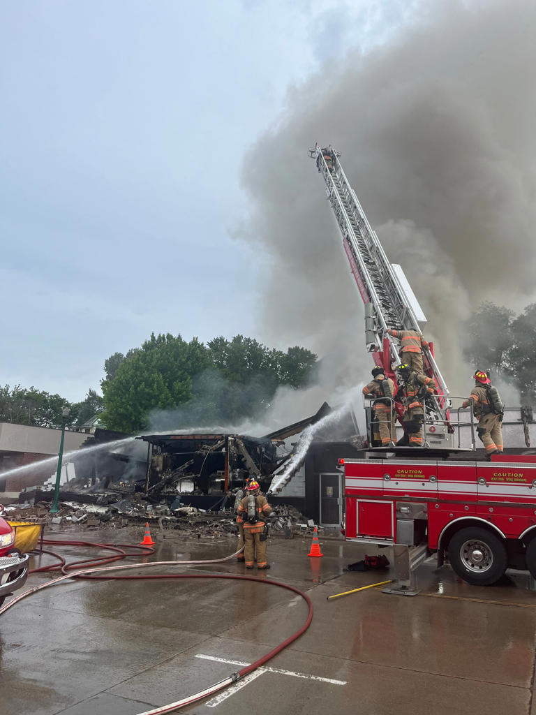 Watch: Structure fire reported at PINZ Bowling Center in Dell Rapids