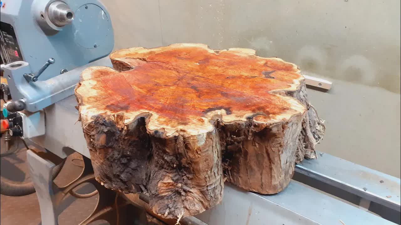 This massive yew piece nearly broke my lathe