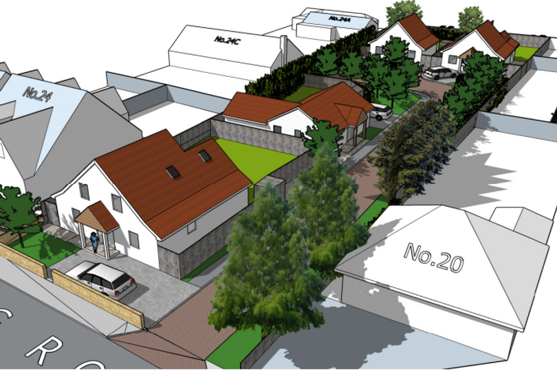 Second attempt to build cul-de-sac in bungalow garden in Somerset village
